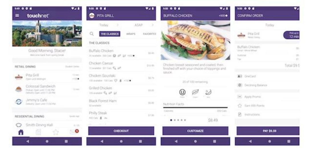 Gettysburg using TouchNet OrderAhead dining app | TouchNet